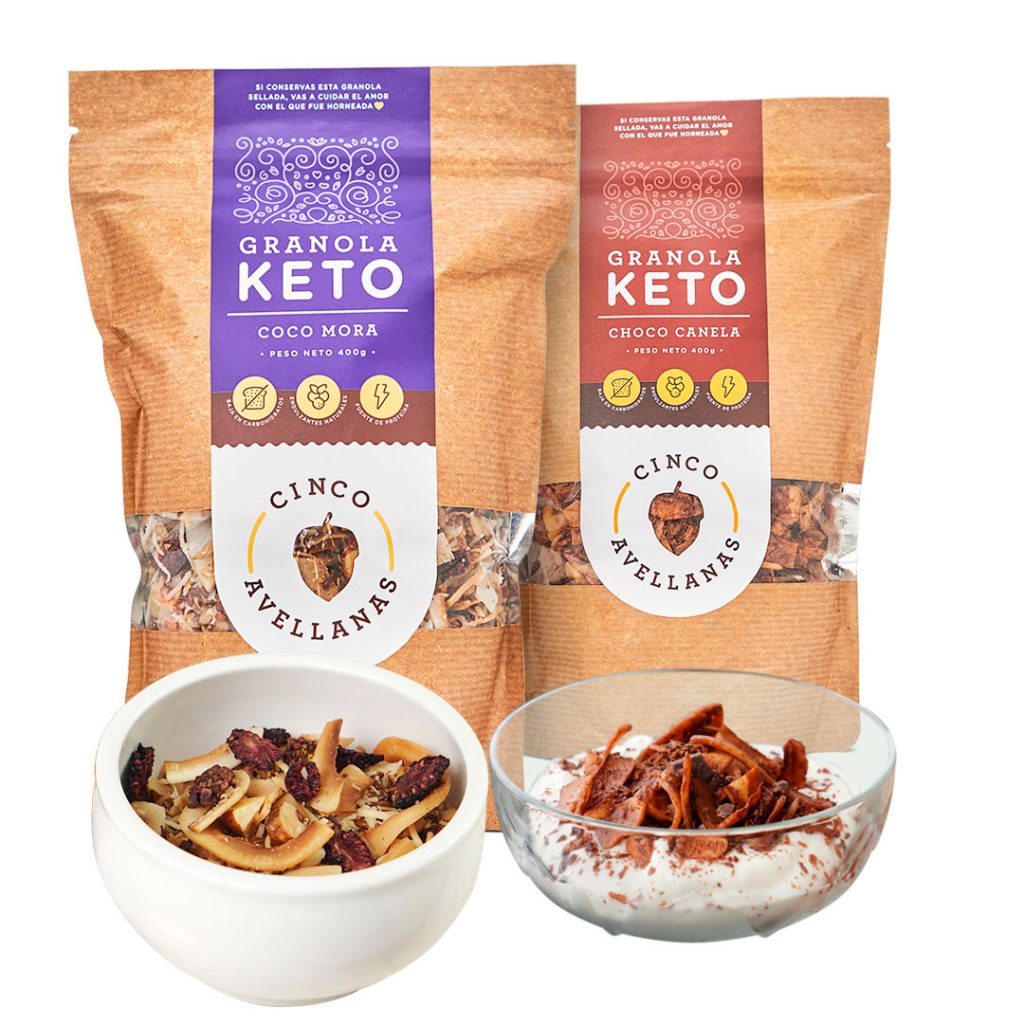 Granola KETO Coco Mora 1000g - Cinco Avellanas