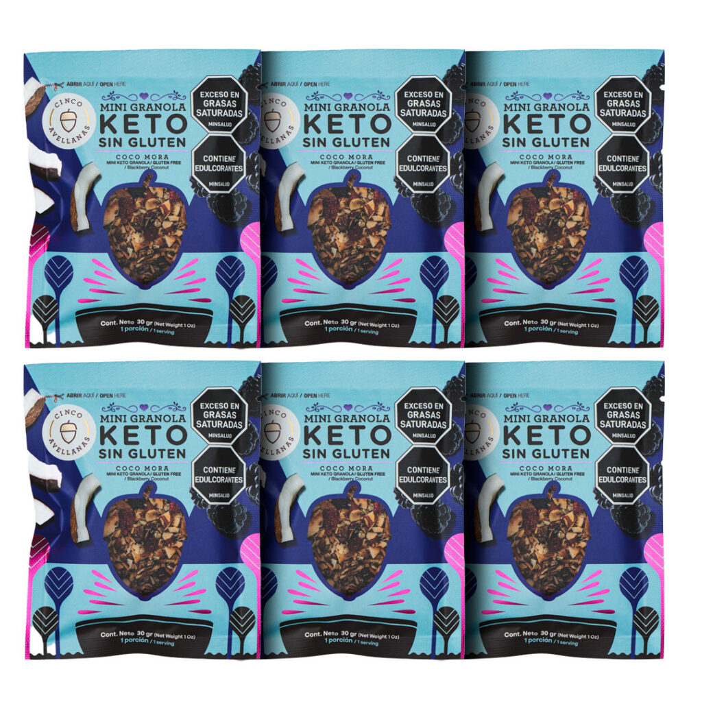 Granola KETO Coco Mora Six Pack - Cinco Avellanas